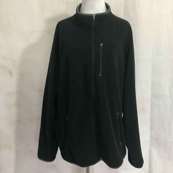 Xersion | Sweaters | Mens Xersion Black Fleece Zipper Front Jacket Xl ...